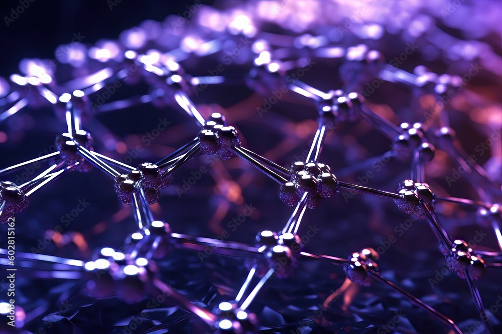 Macro image of computer connections, artificial intelligence learning ...