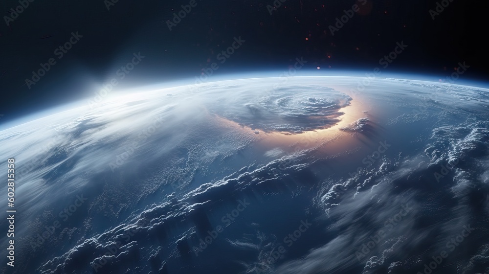 Planet earth from outter space, movie scene, end of the world like ...
