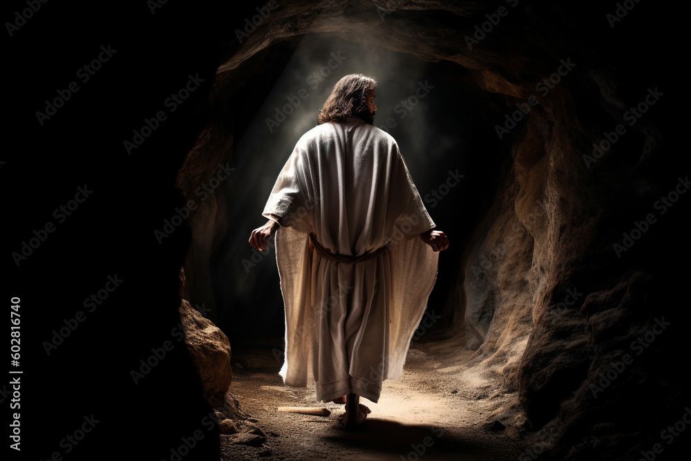 Resurrection Resurrection: Jesus Emerges from the Cave in Glorious ...