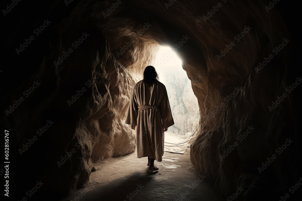 Resurrection Resurrection: Jesus Emerges from the Cave in Glorious ...