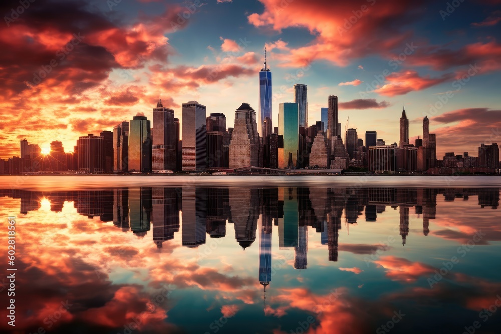 New York City Skyline, Lower Manhattan, One World Trade Center ...