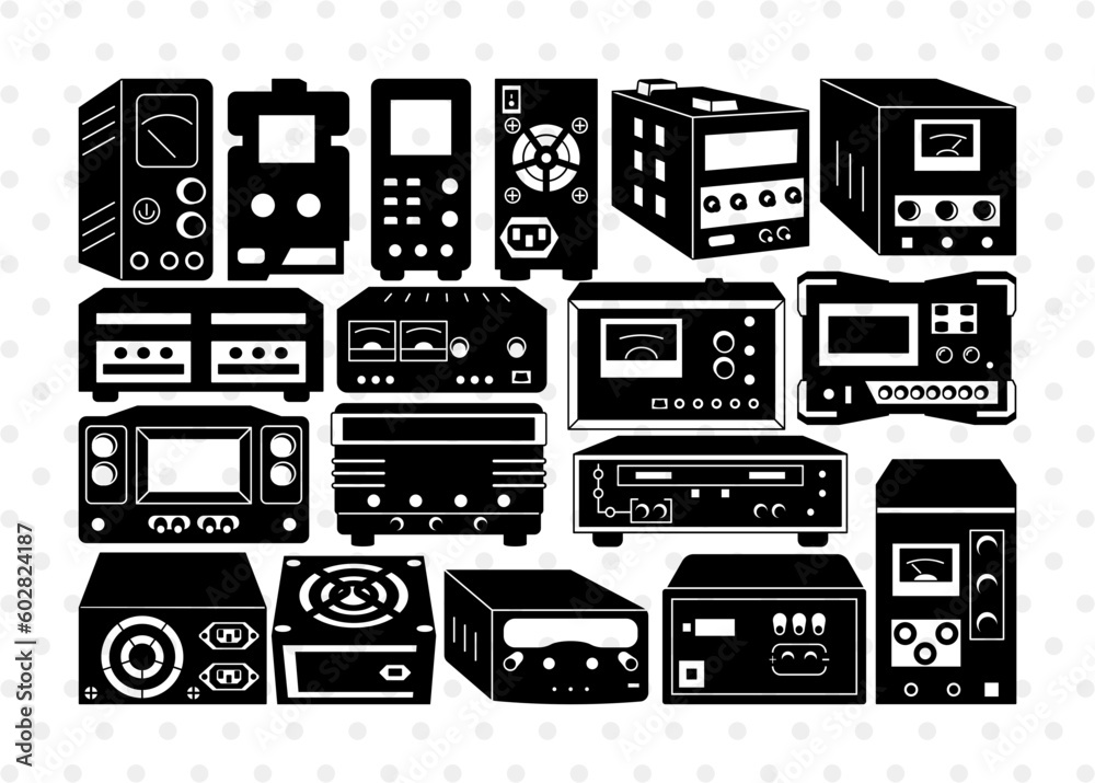 PC Power Silhouette, Power Supply SVG, Power Supply Desktop Svg, PC ...