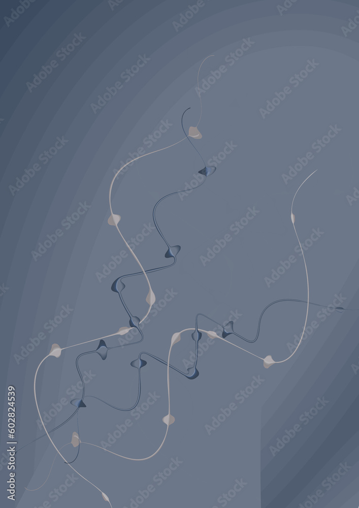 Curved uneven elements and gray background. Stock Illustration | Adobe ...