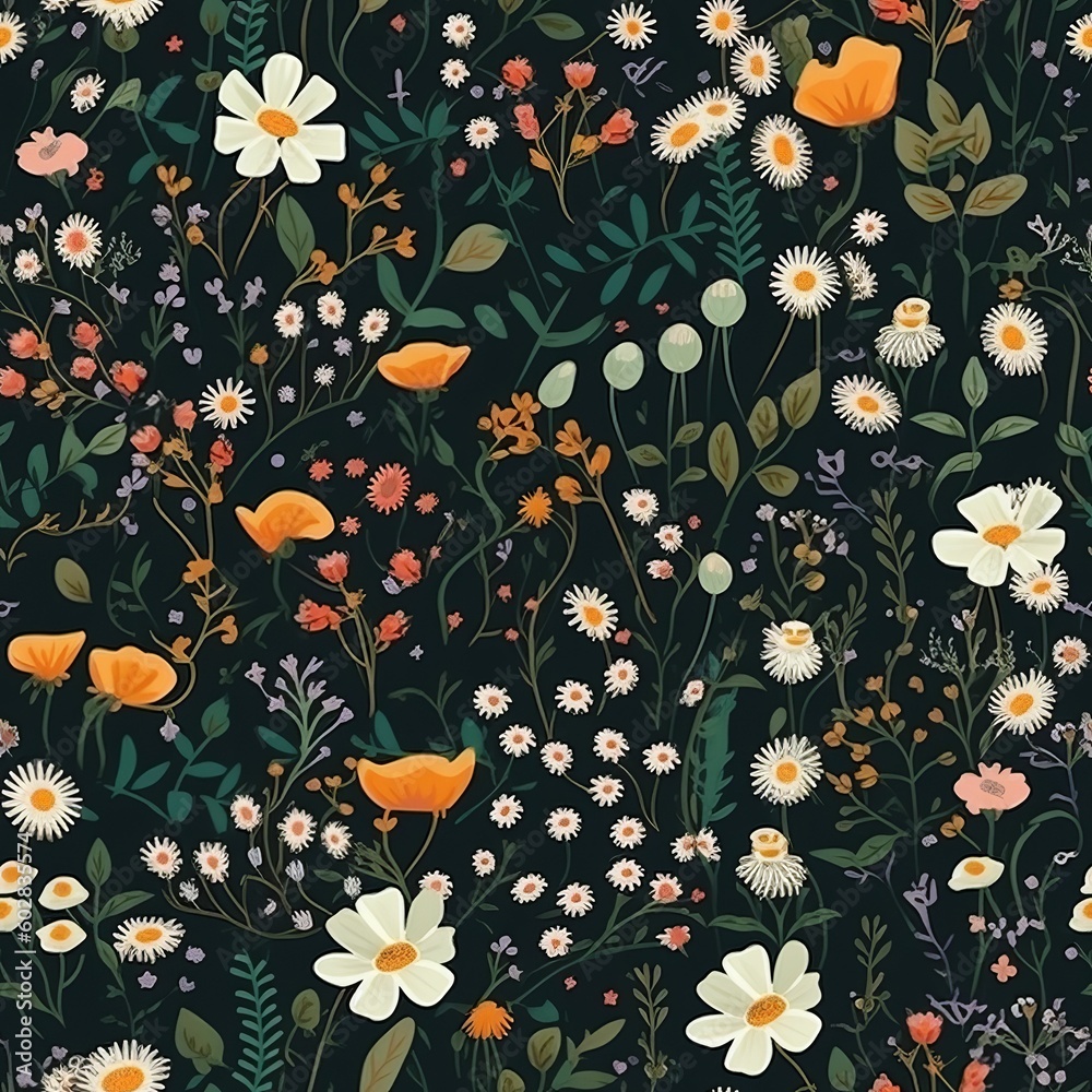 Floral seamless patterns design for paper, fabric, wallpaper Created ...