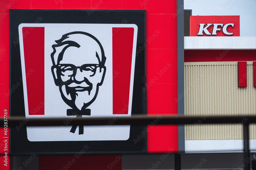 May 15th 2023 : Kentucky Fried Chicken (KFC) sign and logo, Chiang mai ...