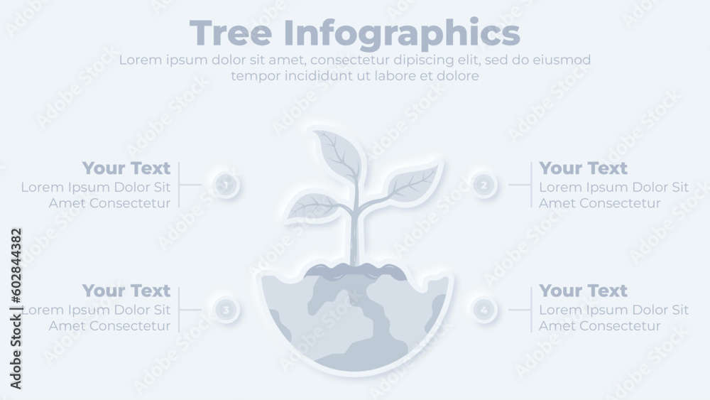 Save earth by planting trees ecology infographic neumorphic ...