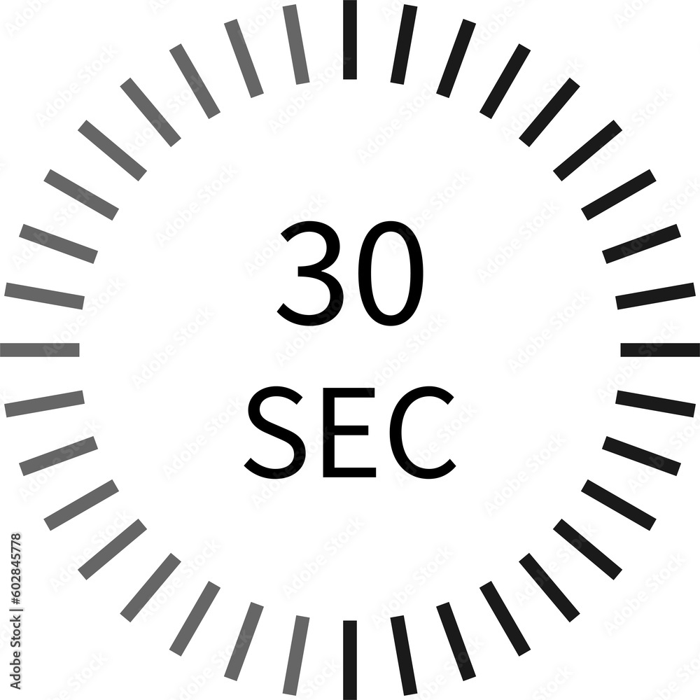 30 second digital timer stopwatch icon for graphic design, logo ...