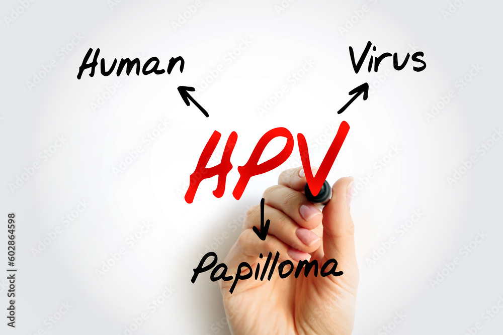 HPV - Human Papilloma Virus acronym, medical concept background Stock ...