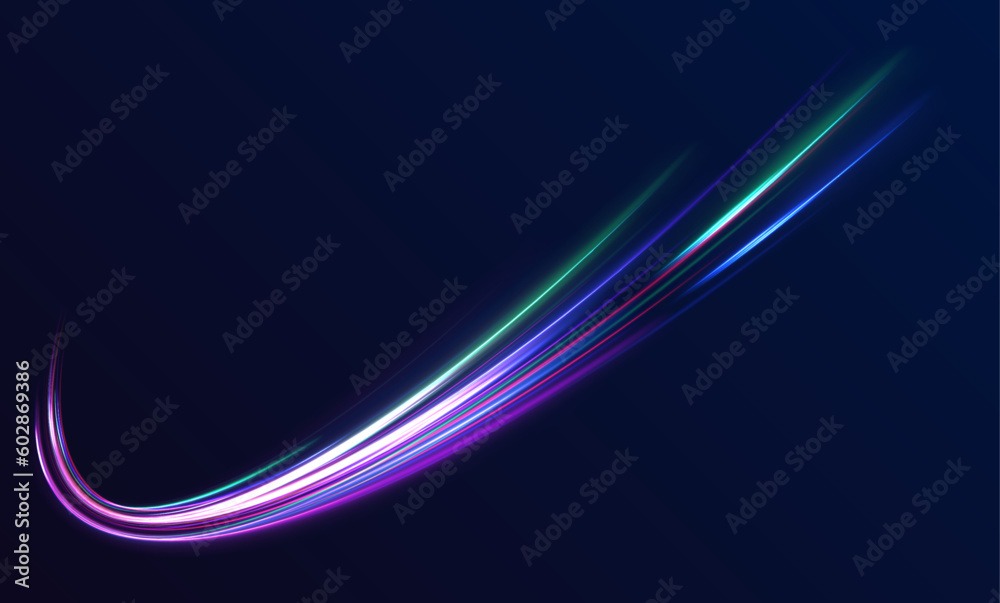 Particle motion effect vectorRed blue special effect, speed police line ...