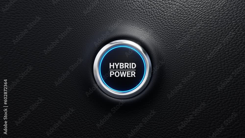 Pushing Hybrid Power ignition Button to start keyless ignition hybrid ...