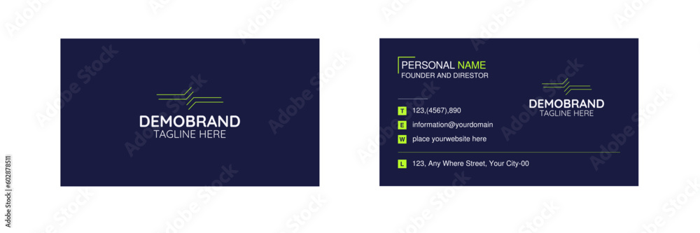 Professional visiting card design. Simple and elegant corporate ...