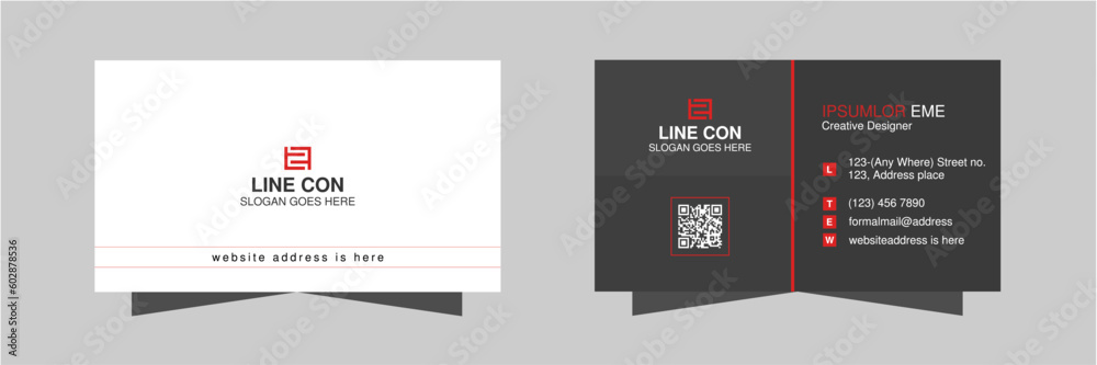 Corporate business card design for print. Modern professional visiting ...
