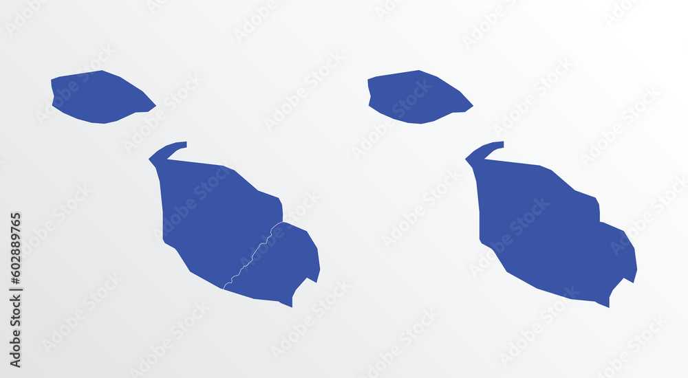 Malta map vector illustration. blue color on white background Stock ...