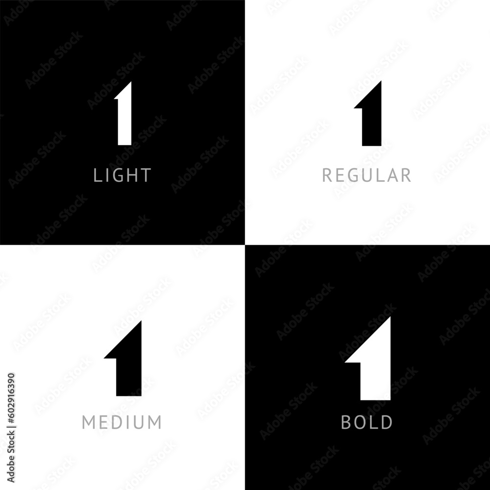 Vetor de Cyber font, rounded digital alphabet, set of four different ...