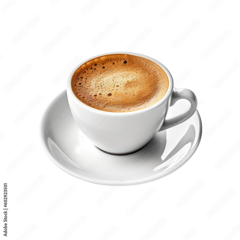 Coffee espresso cup, hot beverage Americano coffee isolated on ...
