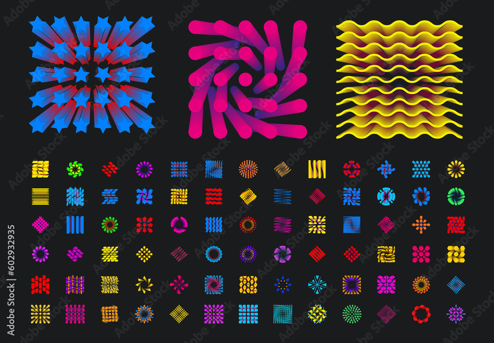 Set of Abstract Geometric Shapes of Blends Stock Template | Adobe Stock
