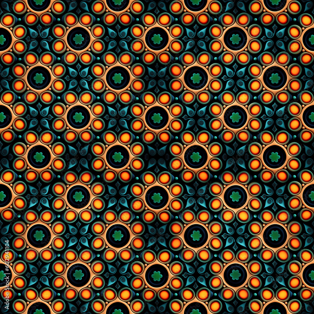 Infinity Geometric pattern of dots, circles and flowers design for ...