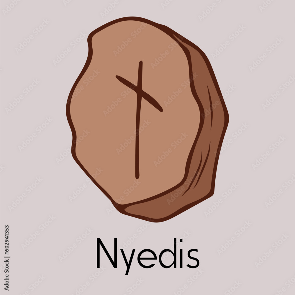 Rune Nyedis.Ancient Scandinavian runes.Runes senior futarka.Magic ...