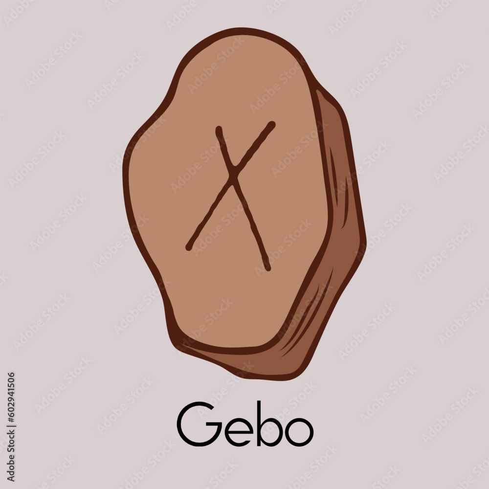 Rune Gebo. Ancient Scandinavian runes.Runes senior futarka.Magic ...