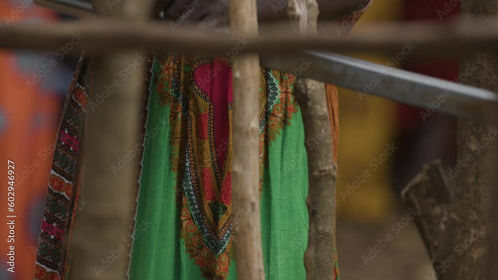 Africa tribe fills water can with clean water by pumping Stock ビデオ ...