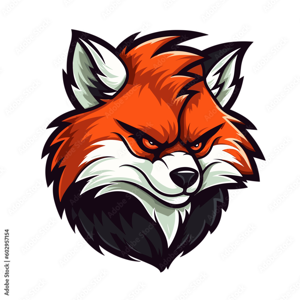 Sport & E-Sport Team Logo: Illustration of a Dynamic Red Panda Mascot ...