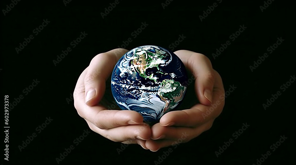 Hands holding planet earth, creator of the worlds, worlds creation ...