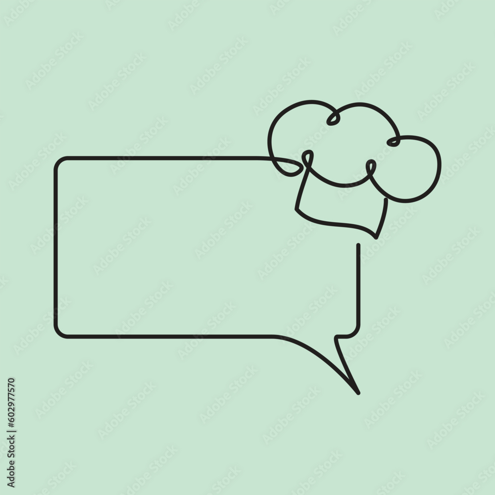 Chef one line. Vector drawing for restaurant design. Stock Vector ...