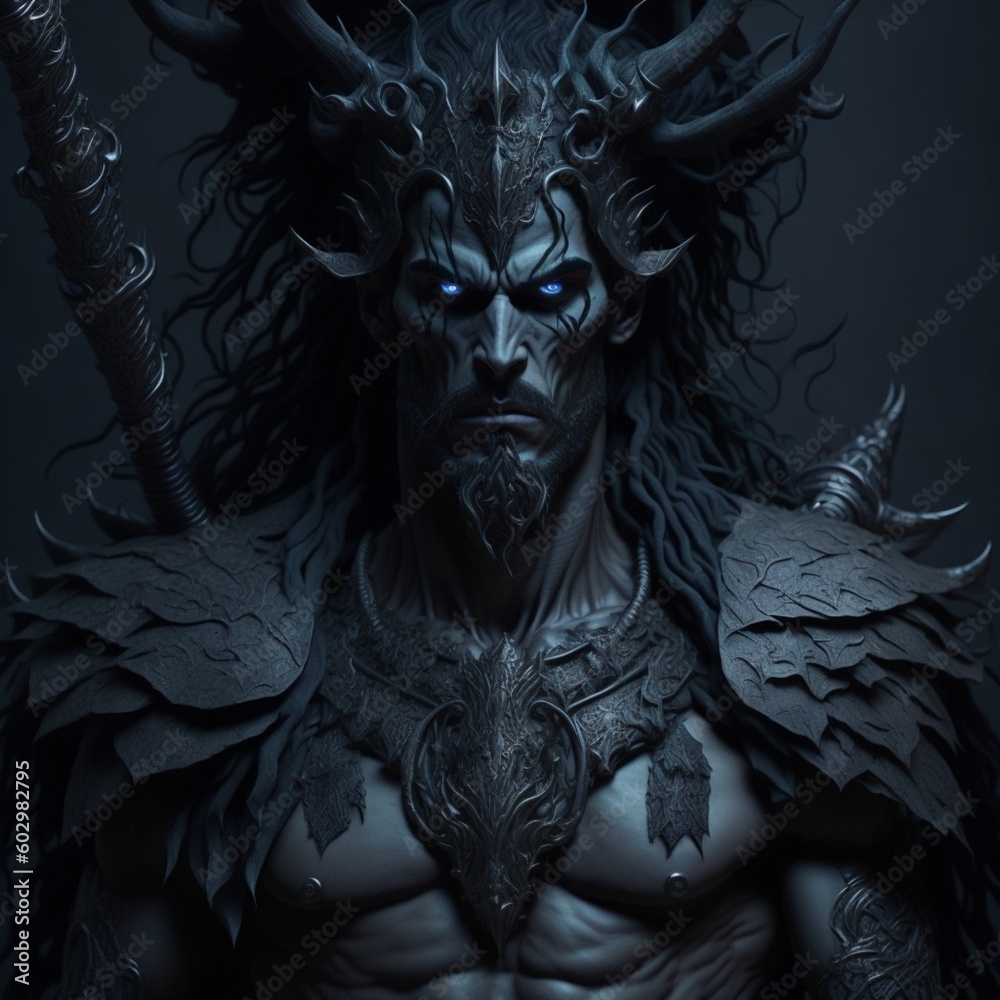 Hades, god of the underworld, Greek mythology, dark fantasy style ...