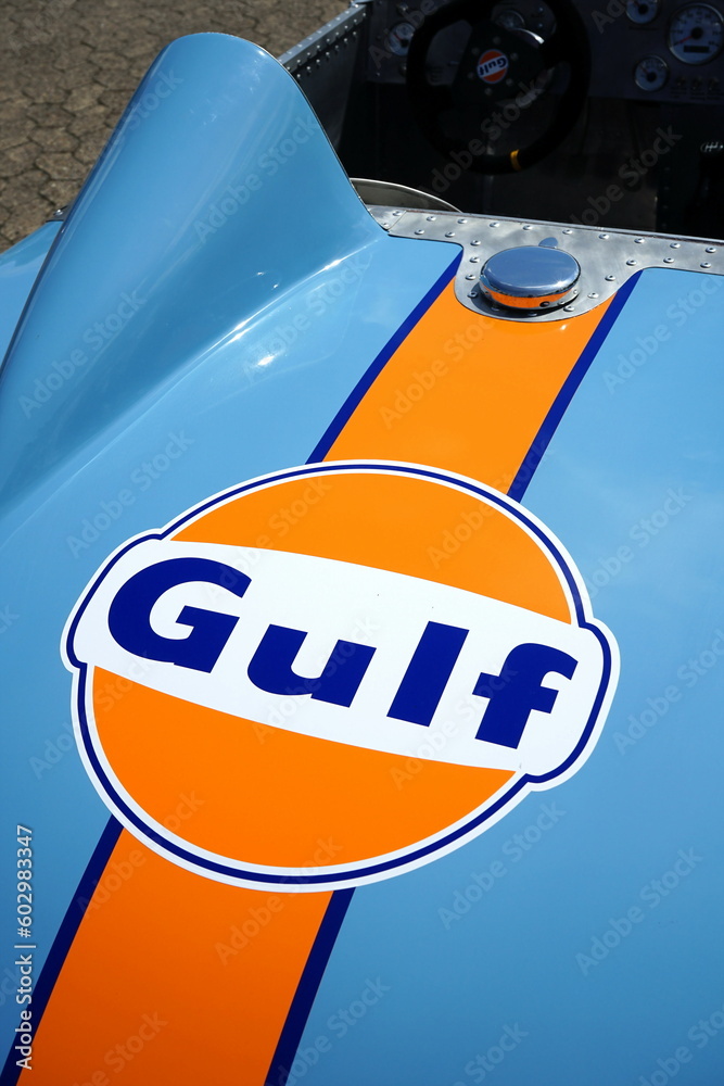 MG Rennwagen Eigenbau im Gulf Racing Design im Stil der Sechzigerjahre ...