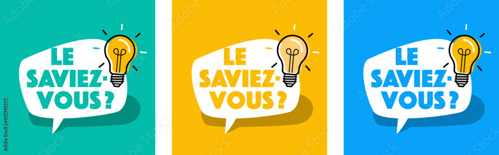 Le saviez-vous ? Stock Vector | Adobe Stock