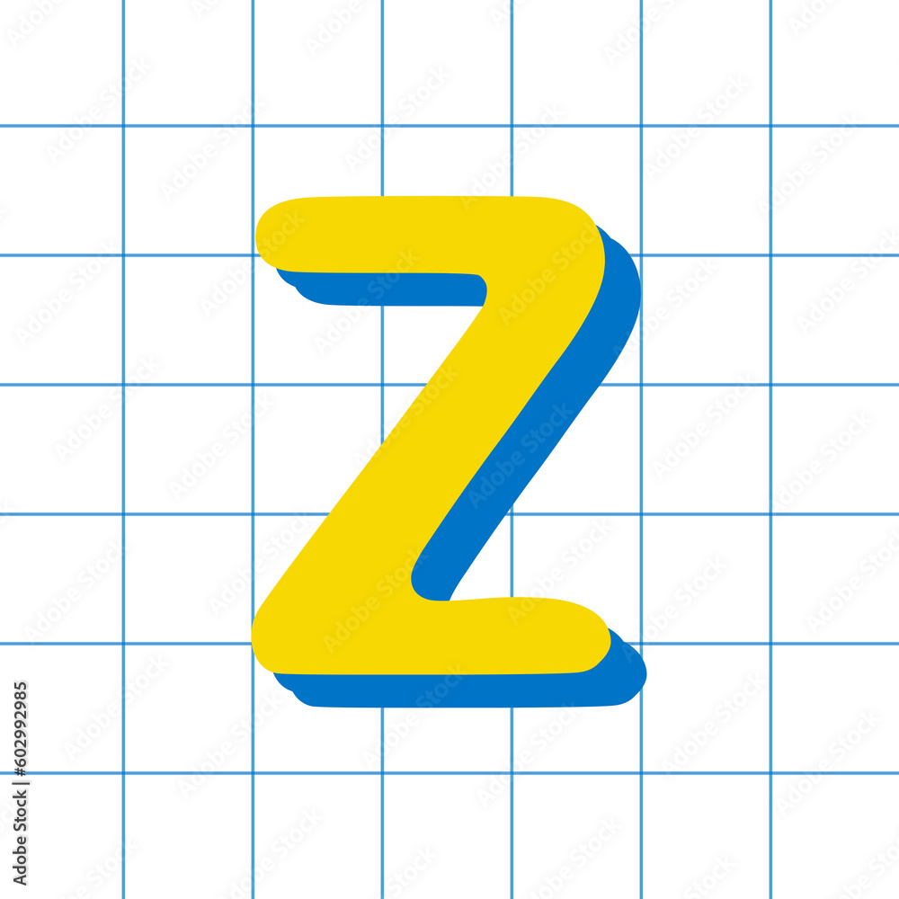 Hand drawn doodle uppercase letter Z. Capital letters modern design ...