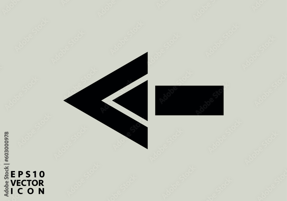 Arrow Icon in trendy flat style isolated on gray background. Arrow ...