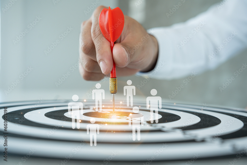 Human resources or human resource management, target darts focus on the ...