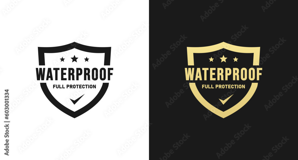 Waterproof label or waterproof symbol vector isolated in Flat Style ...