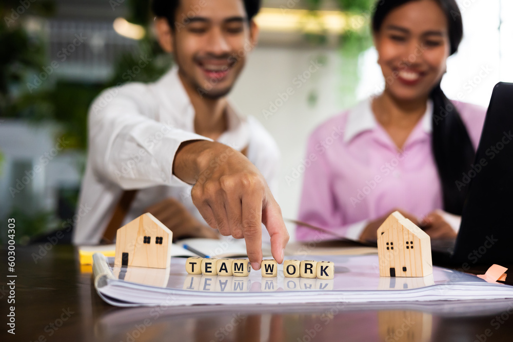 Professional business people and employee team stack hand together ...