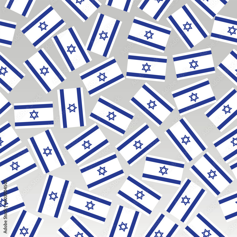 Pattern with flags of Israel. Day of Israel background. Bright ...