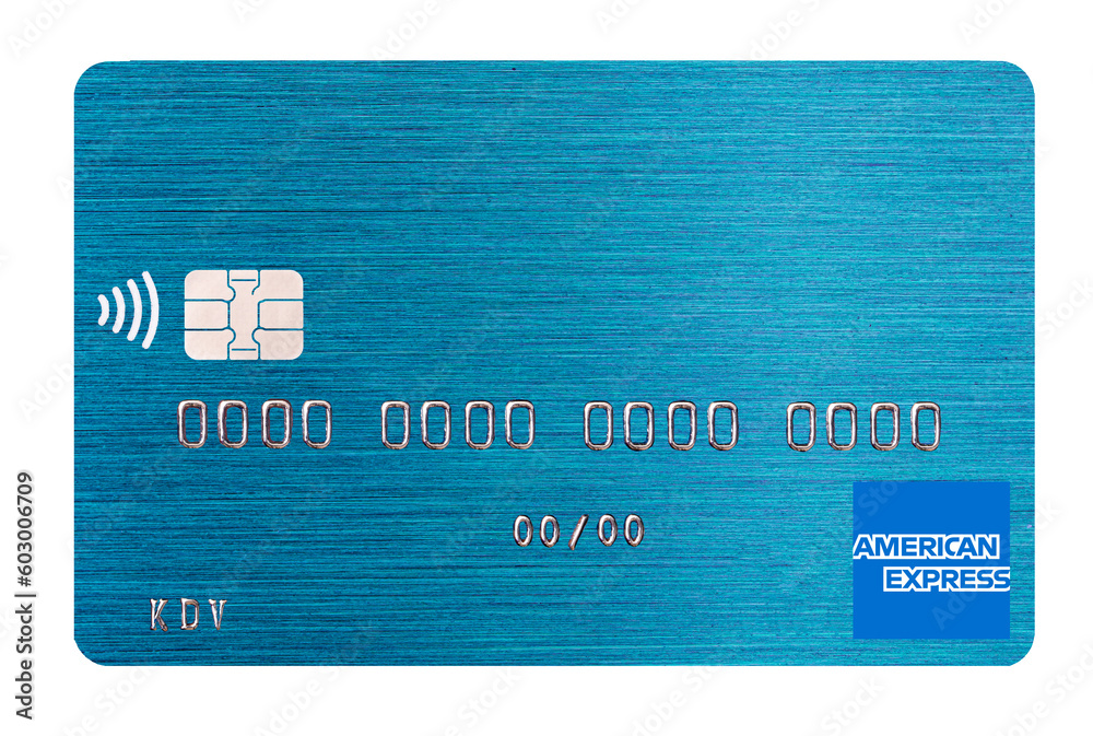 American Express Credit Debit card closeup for design purpose Stock ...