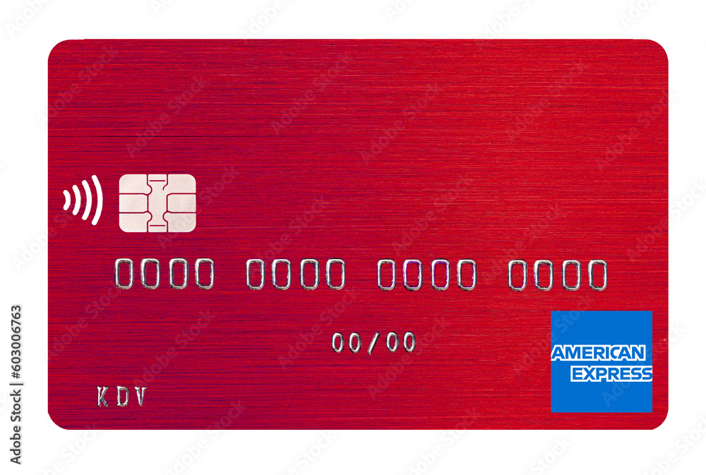 American Express Credit Debit card closeup for design purpose Stock ...