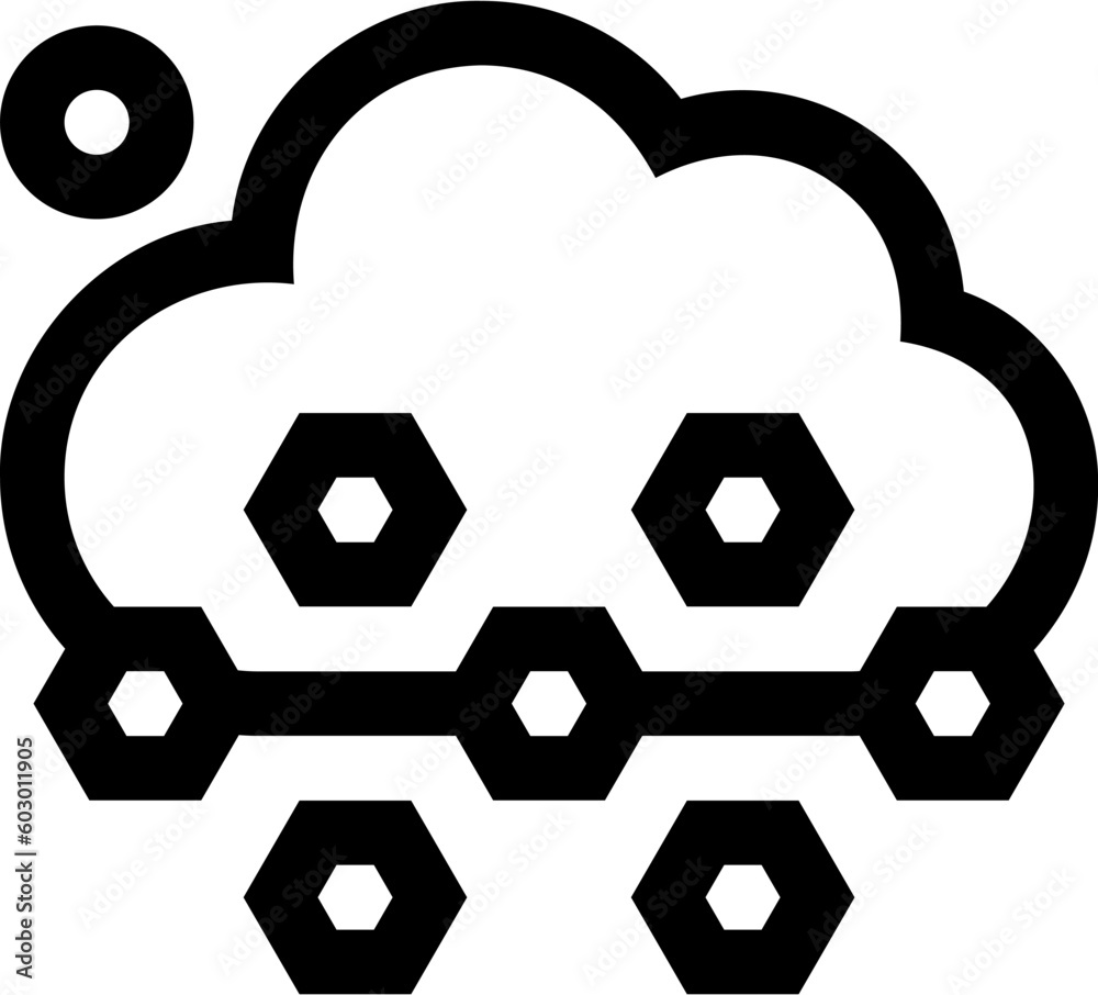 Hail icon. Hail line art icon for apps and websites. Stock Vector ...