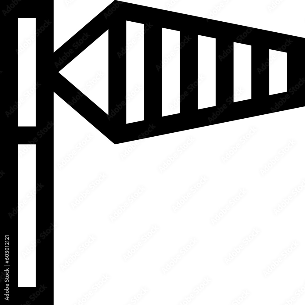 Windsock icon. Windsock line art icon for apps and websites. Stock ...