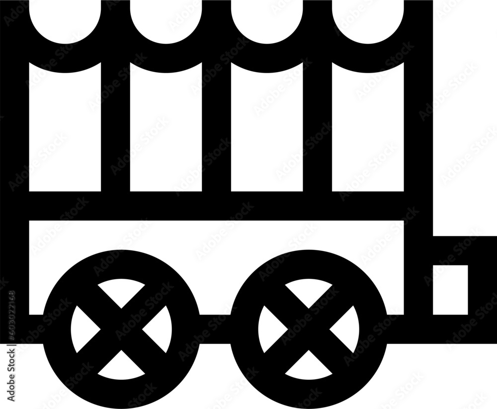 Wagon icon. Wagon line art icon for apps and websites. Stock Vector ...