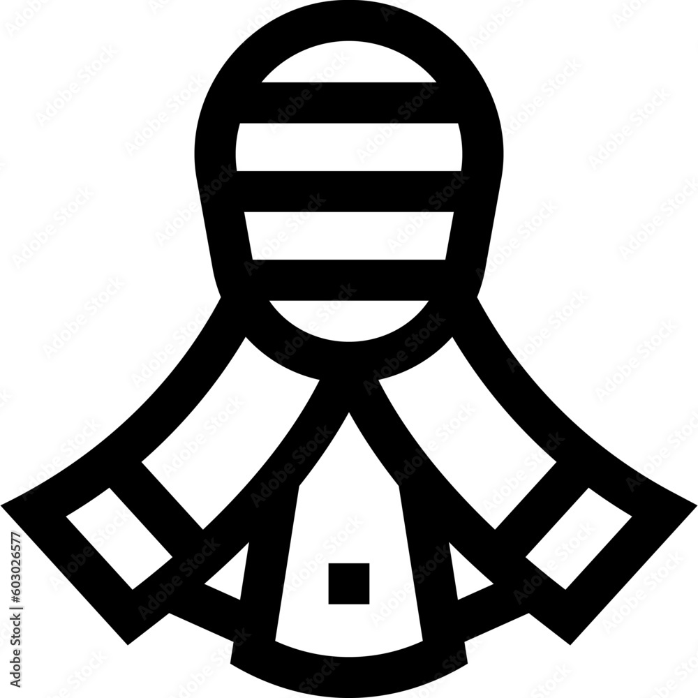 Kendo icon. Kendo line art icon for apps and websites. Stock Vector ...
