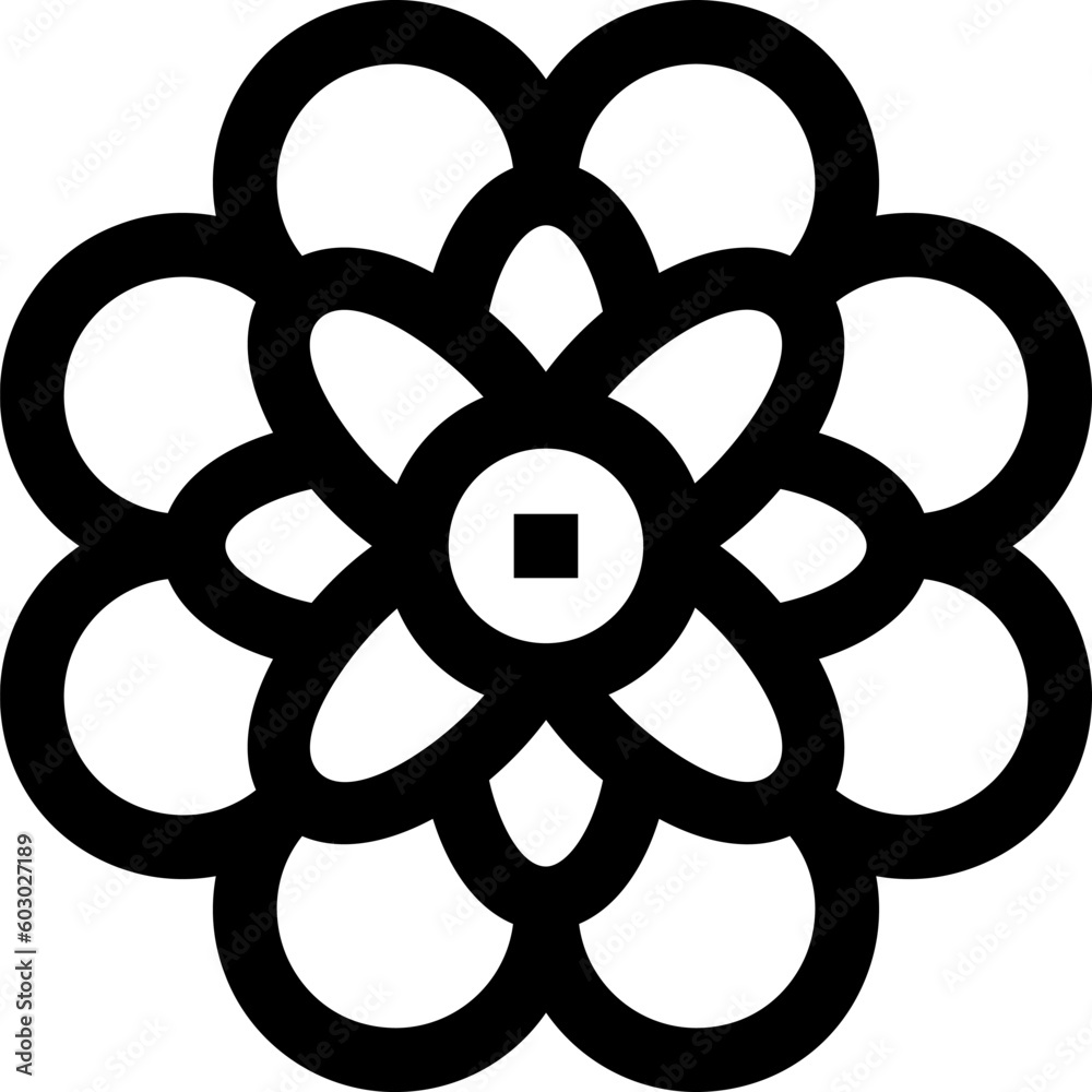 Flower icon. Flower line art icon for apps and websites. Stock Vector ...