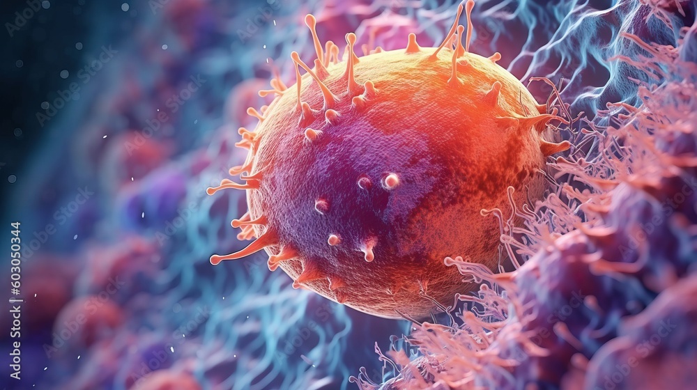 Uncontrolled Growth of Cancer Cells and their division under microscope ...