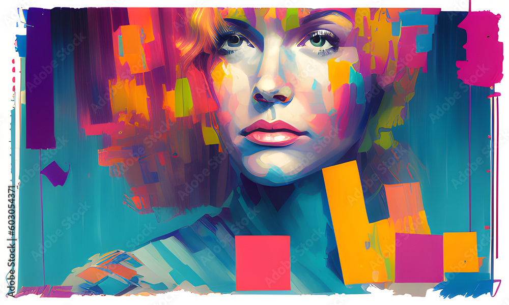 The artwork incorporates powerful symbols of unity and equality, such ...