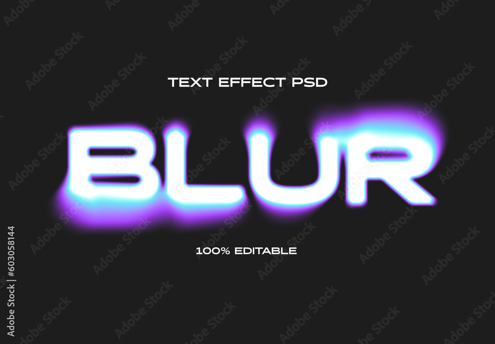 Gradient Blur Text Effect Stock Template | Adobe Stock