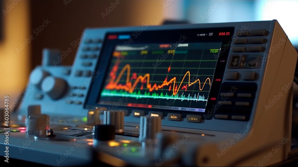 Electrocardiography (ECG) Test in Progress. Generative AI. Stock ...