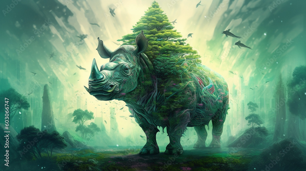 Hyper realistic wild fantasy animal - Generative AI technology Stock ...