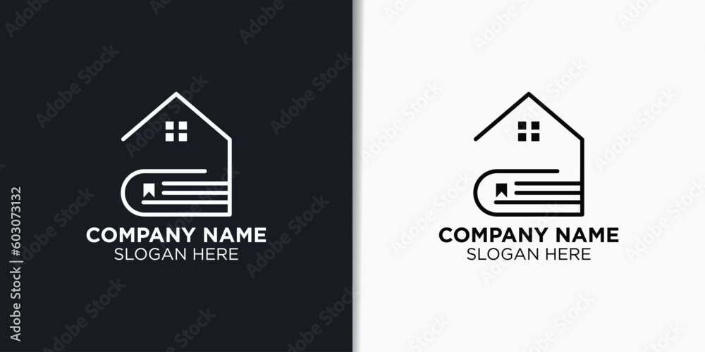 library logo design vector, study logo inspiration, education logo ...