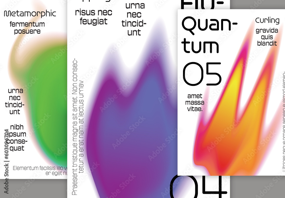Flyer A4 Plasma Futuristic Glow Fluid Soft Gradient Shape Stock ...